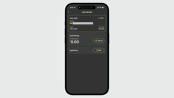 メルボルンの交通系カードmykiのチャージ（トップアップ）をオンラインでする方法